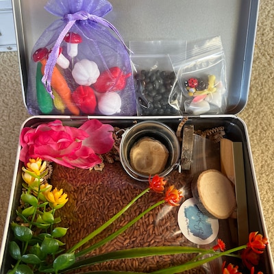 Honey Bee Sensory Kit Play Dough Sensory Bin Pollinator Toddler Gift ...