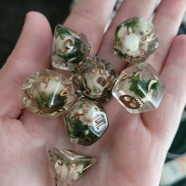 UNDEAD Bones Dnd Dice Set SKULL Polyhedral Dice Set 4 Dungeons and ...