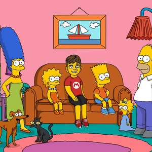 SALE Simpsons Portrait for Him Christmas Gifts Custom Family Photo Gift ...