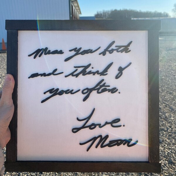 Personal Note, Memorial, Custom Handwriting, Signature, Loved Ones ...