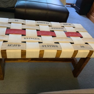 Fire Hose Bench Firefighter Thin Red Line Birthday Gift Fireman ...