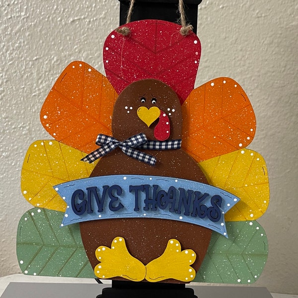 Turkey Door Hanger | Thanksgiving | Door Hanger | SVG File | Laser Cut ...