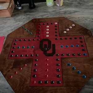 Wooden Carbles Board Game With Dice and Marbles, Free Personalization ...