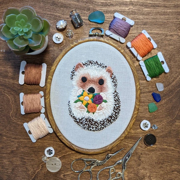 Embroidery PDF Pattern Guide | DIY Embroidery Hoop | Digital Tutorial ...