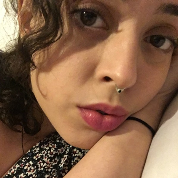 2mm Onyx SEPTUM RING // Silver Septum Piercing Small Nose Ring ...