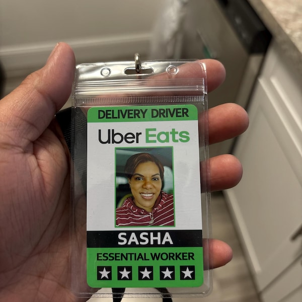 Uber Eats Driver ID Card With Your Picture - Custom Picture Badge ...