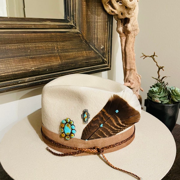 Turquoise Slab Stainless Steel Lapel / Hat Pin | Cowgirl Western Hat ...