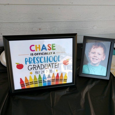 Editable Preschool Graduation Sign, Personalized School Sign, Printable ...