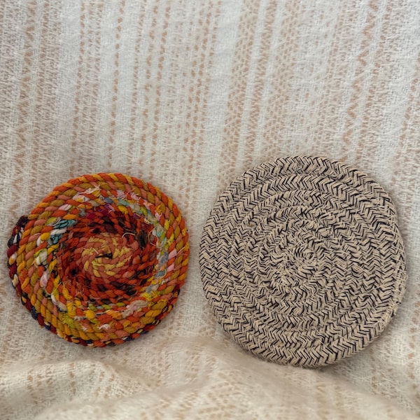 Upcycled Fabric Rag Rope by the Yard, Scrap Fabric Twine, Fabric Cord ...