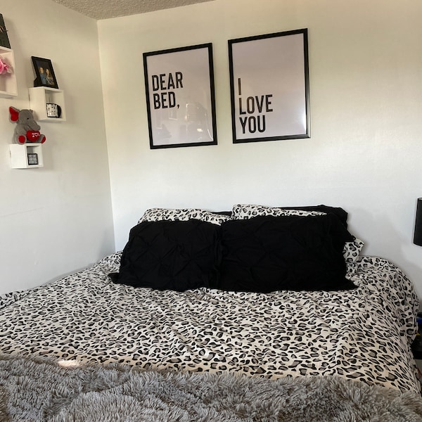 Dear Bed I Love You, Funny Bedroom Wall Art, Bedroom Wall Decor Over ...