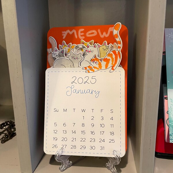 Cute Cat Lover Calendar 2025 - Etsy