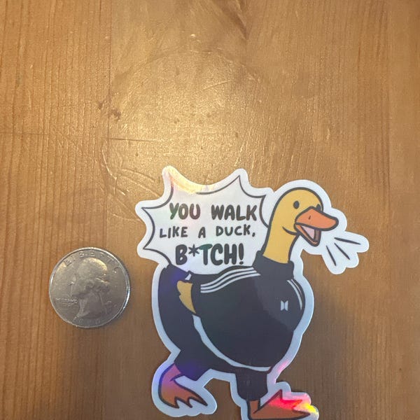 Joonie Duck Sticker: Kpop You Walk Like a Duck B*tch Stickers - Etsy