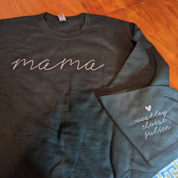 Custom Mama Sweater, Personalized Mom Shirt, Toddler Mom, Kids Names ...