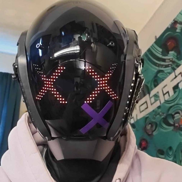 Bluetooth Cyberpunk Bunny Mask | Rave Mask | Cyberpunk Helmet | Techear ...