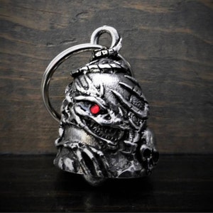 Evil Skull Diamond Pewter Keychain Charm - Etsy