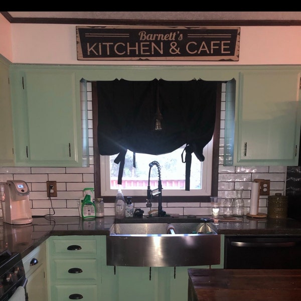 Kitchen & Cafe Wood Sign, Personalized Chef Baker Name Sign, Kitchen ...
