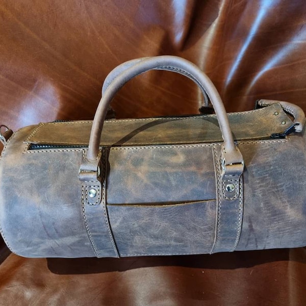 PDF & DXF Leather Duffle Bag Pattern Set - Leather Bag Pattern ...