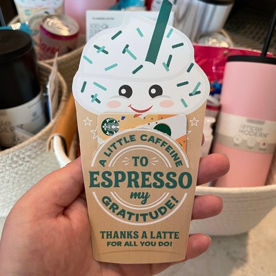 Coffee Thank You Gift Printable, Teacher Gift, Teacher Appreciation ...