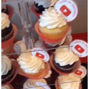 15 Youtube Cupcake Toppers PERSONALIZED, Birthday Party, Youtube Party ...