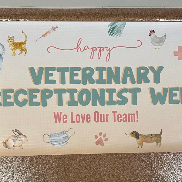 Veterinary Appreciation Banner, Personalized Vet Clinic Sign, Custom ...