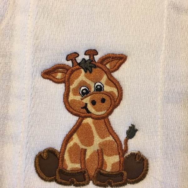 Applique Giraffe Machine Embroidery Design Zoo Baby Cute Safari Animal ...