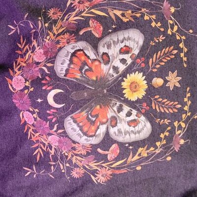 Fairycore Butterfly Hoodie, Cottagecore Clothes, Boho Moon Phase ...