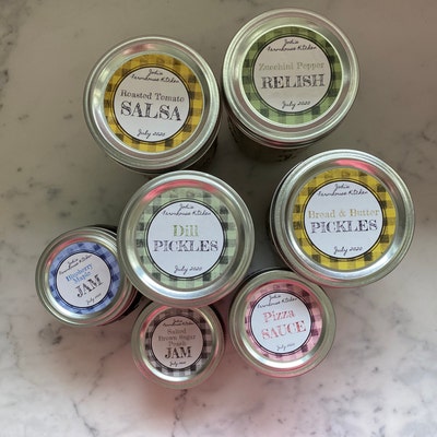 Round Product Label, Gingham Farmhouse. Edit Label Template Online ...