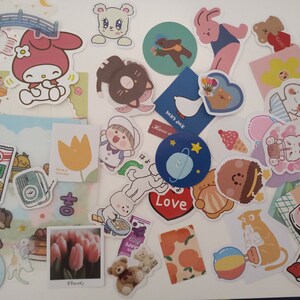 50 Pc Cute Aesthetic Mystery Sticker and Single Memo Sheets Korean and ...