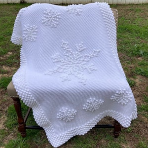 Christmas Crochet Blanket Pattern Snowflake Let It Snow Winter Crochet ...