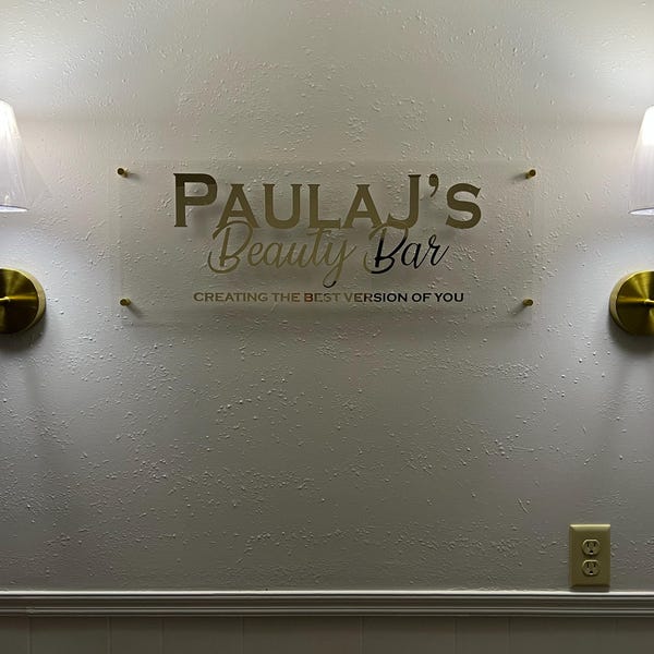 Large Entryway Sign for Wall , Custom Acrylic Lobby Sign , Double Sided ...