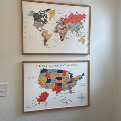 Download World Map With Countries,wall Art Poster Secondary School ...