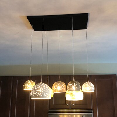 Pendant Lights. 7 Shades Chandelier. Ceramic Lamps. Hanging Lights ...