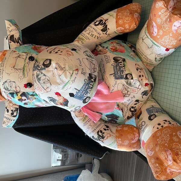 Mootilda Cow PDF Sewing Pattern 19" Plush Stuffed Animal Weighted ...