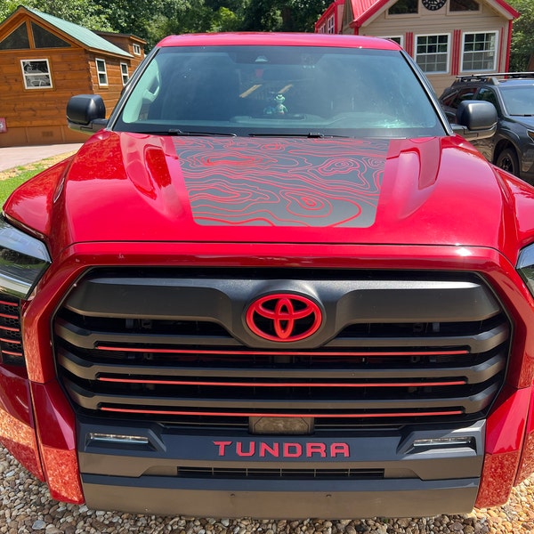 Tundra 2022 Hood TRD off Road Topographic Wrap Decal Sticker Graphics ...