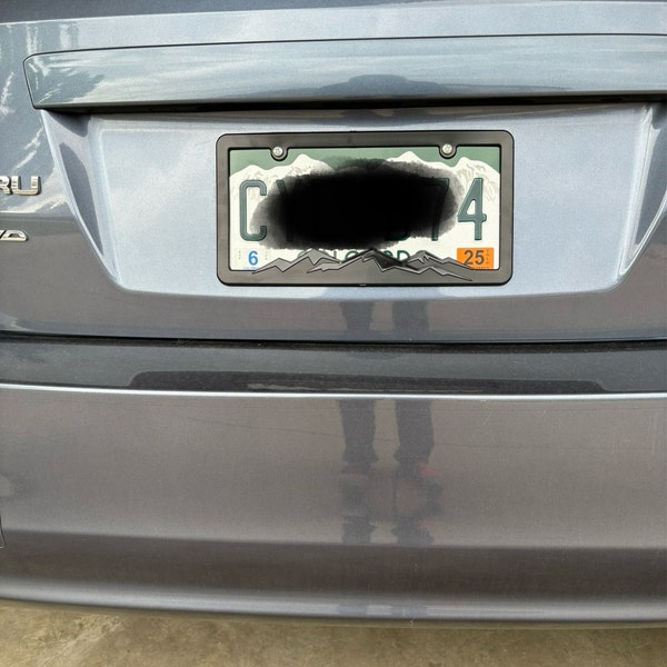 White Cap Mountain Plastic License Plate Frame - Etsy