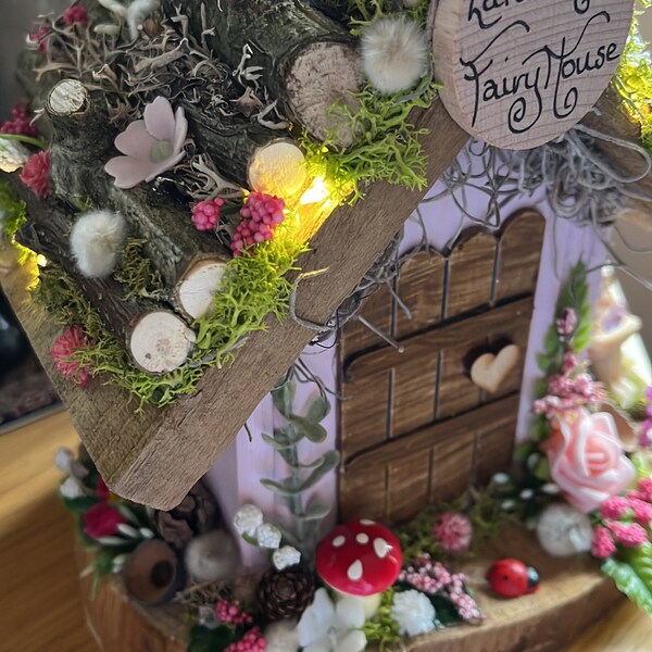 Personalised Fairy House, Handmade Fairy Cottage, Fairy Garden, Fairies ...