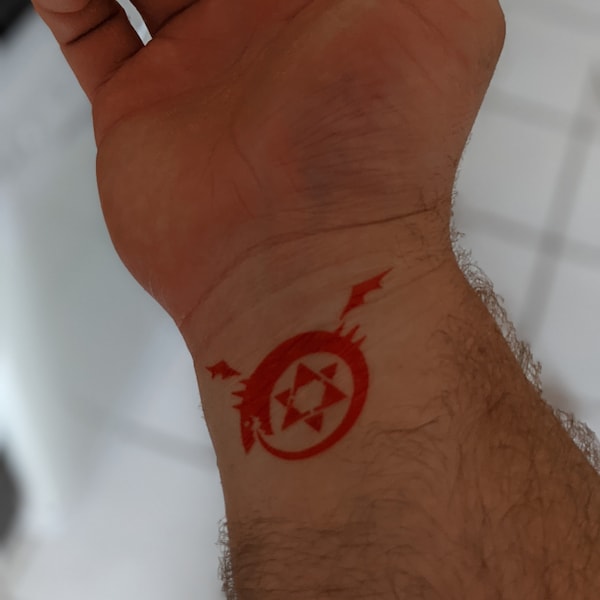 FREE SHIPPING! Ouroboros Temporary Tattoo for Homunculus Cosplay - Etsy