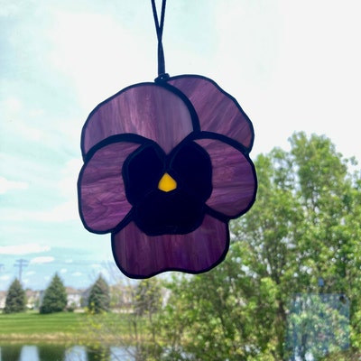 PATTERN Pansy Viola Stained Glass Pattern PDF Digital Download Stained ...