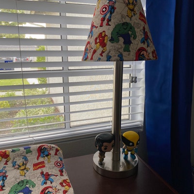 Marvel Super Hero Lamp Shade. Thor Ironman Hulk Captain - Etsy