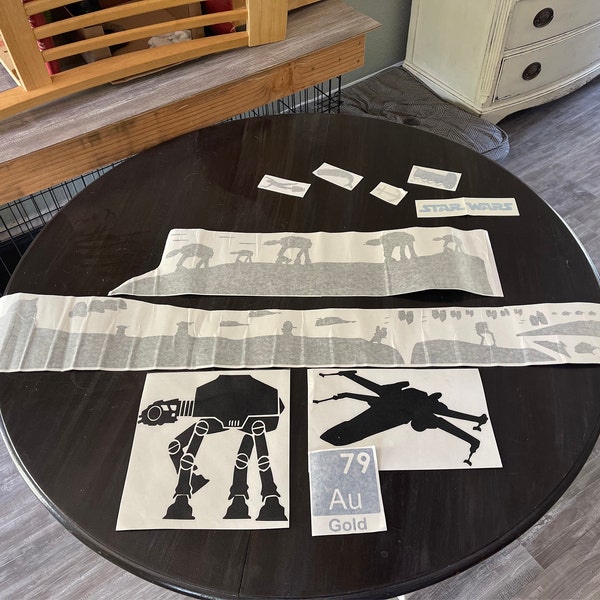 Star Wars Inspired Hoth Battle Car Decal: AT-AT Walkers & Snow Speeder ...