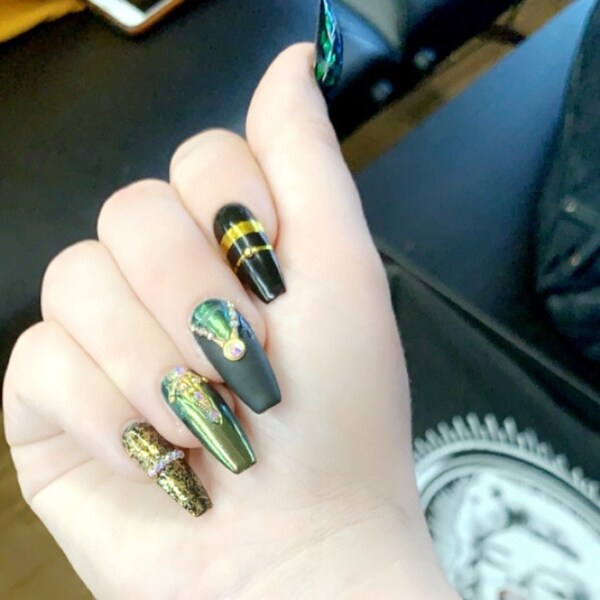 Egyptian Curse Press on Nails • Fake Nails • False Nails • Glue on ...