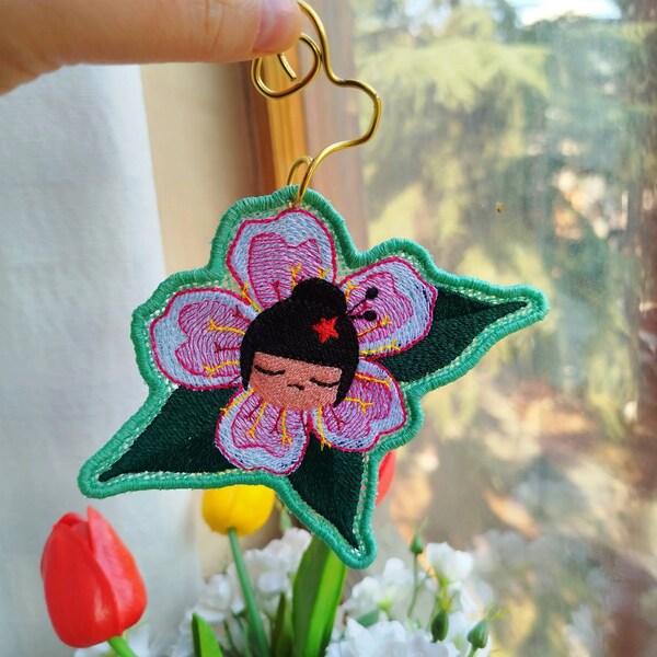LARGE WHIMSICAL APPLIQUE Flowers for Embellishment of Your Textile ...