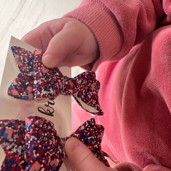 Snoopy Bow Red Glitter Hair Bow Valentines Glitter Bow - Etsy