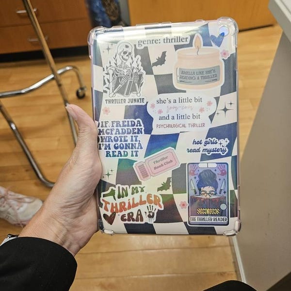 Kindle Insert for Clear Case, Black & White Book Theme, Kindle Skin ...