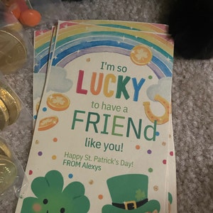 Editable St Patricks Day Gift Tags I'm so Lucky to Have A Friend Like ...