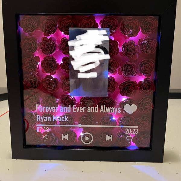 Memorial Flower Shadow Box| Paper Flowers | Flower Shadowbox | in ...