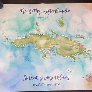 Sea Islands of South Carolina Watercolor Map - Etsy
