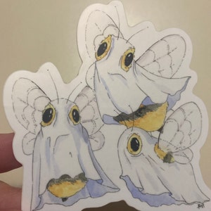 Spooky Ghost Raccoon Print | Etsy