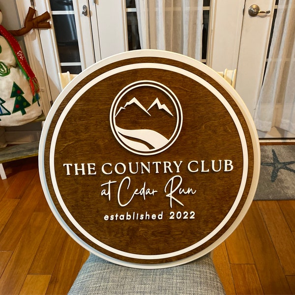 Custom Venue Sign, Storefront Sign, Wedding Venue Logo, Raised 3D Wood ...