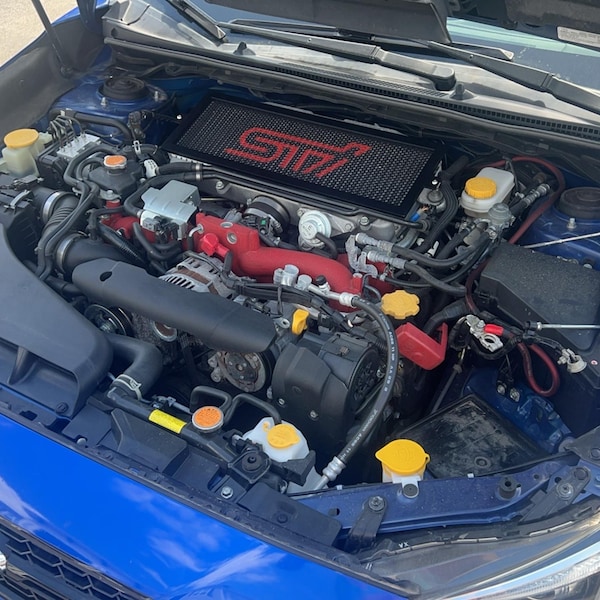 Intercooler Guard/protector Black W/alpine White, 08-21 Subaru WRX Sti ...